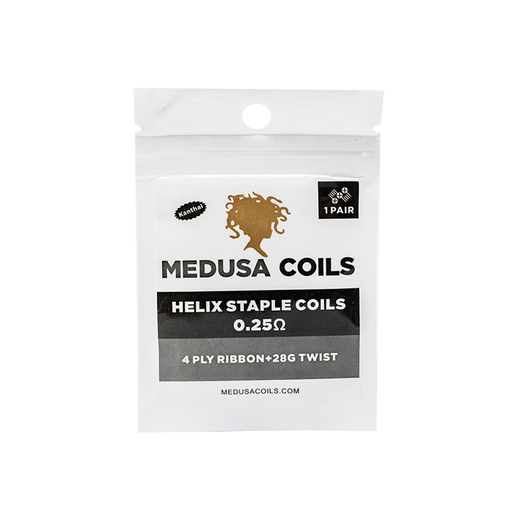 Medusa Pre-Built Coils – Helix Staple 0.25Ω – KLOWDZ Vapor & Smokeshop