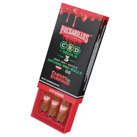 Packarillos Delta-8 Infused Pre-Rolls – Cherry Punch (3-Pack ...