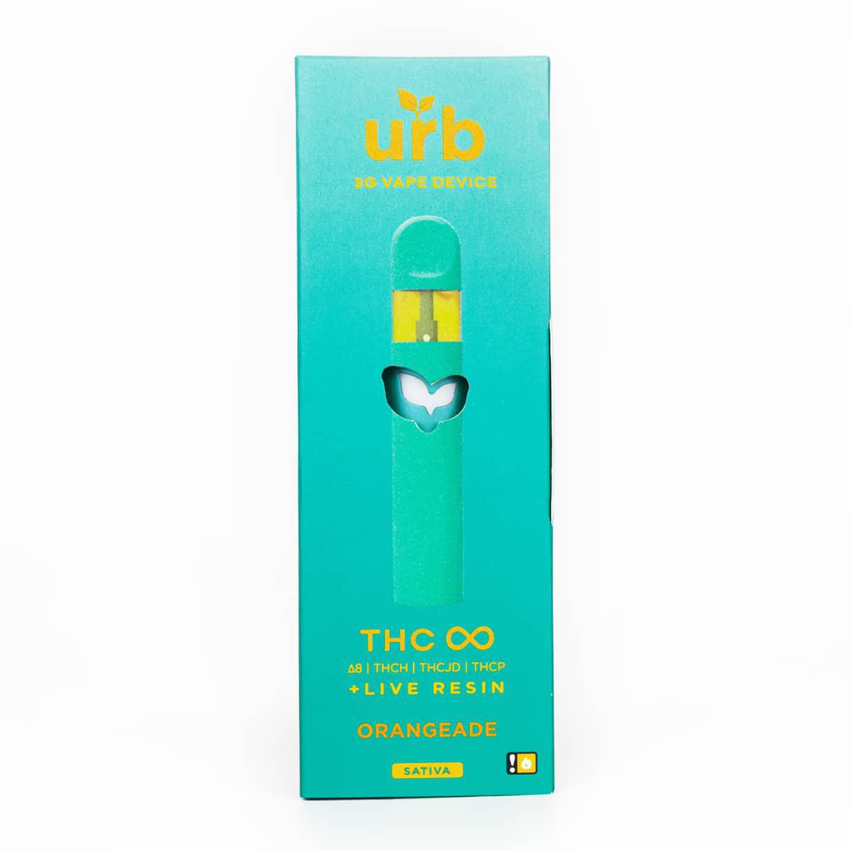 URB THC Infinity 3g Disposable – Orangeade (Sativa) (.) – KLOWDZ Vapor ...