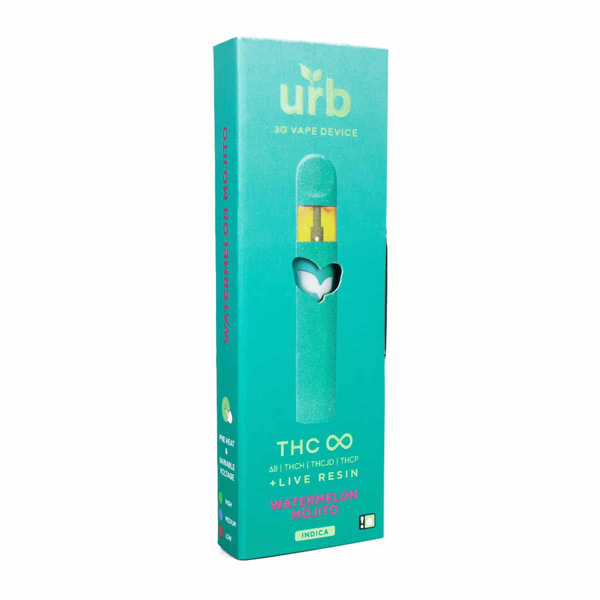 URB THC Infinity 3g Disposable – Watermelon Mojito (Indica ...