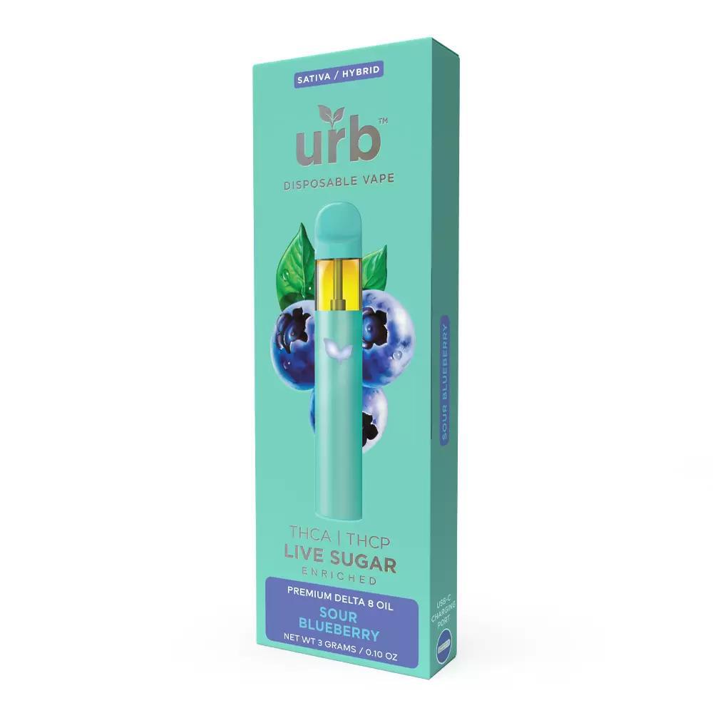 URB Live Sugar 3g Disposable – Sour Blueberry (Sativa Hybrid) – KLOWDZ ...